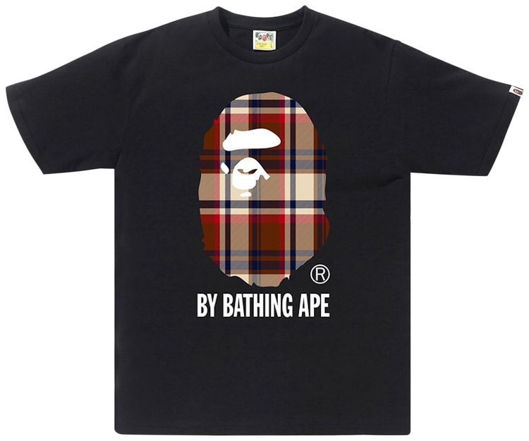 Buy Bape Check By Bathing Ape Tee Blackred 1j30 110 035 Black Red