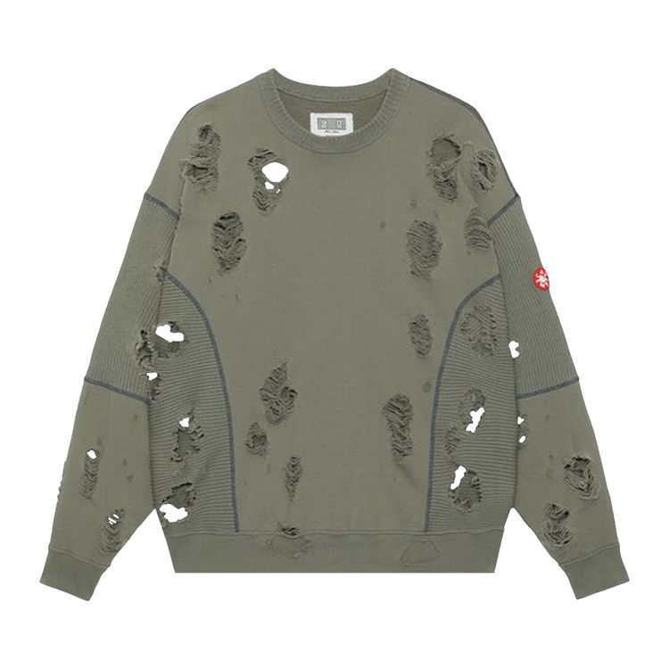 Buy Cav Empt Plague Wide Rib Cut Crewneck 'Green' - CES23CS14 GREE | GOAT