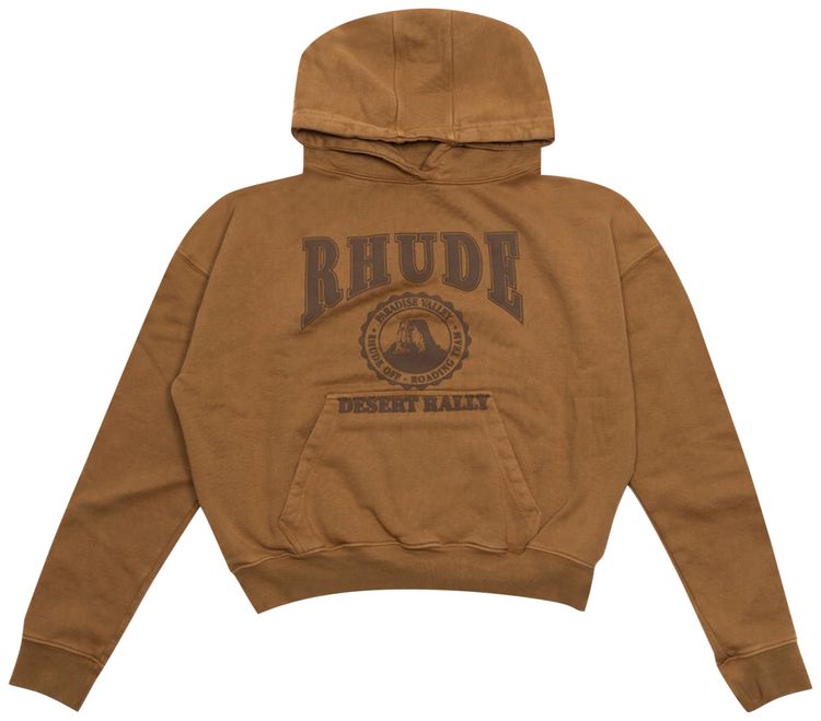 Buy Rhude Cropped Desert Valley Hoodie 'Camel' - PF23HO030123720003 | GOAT
