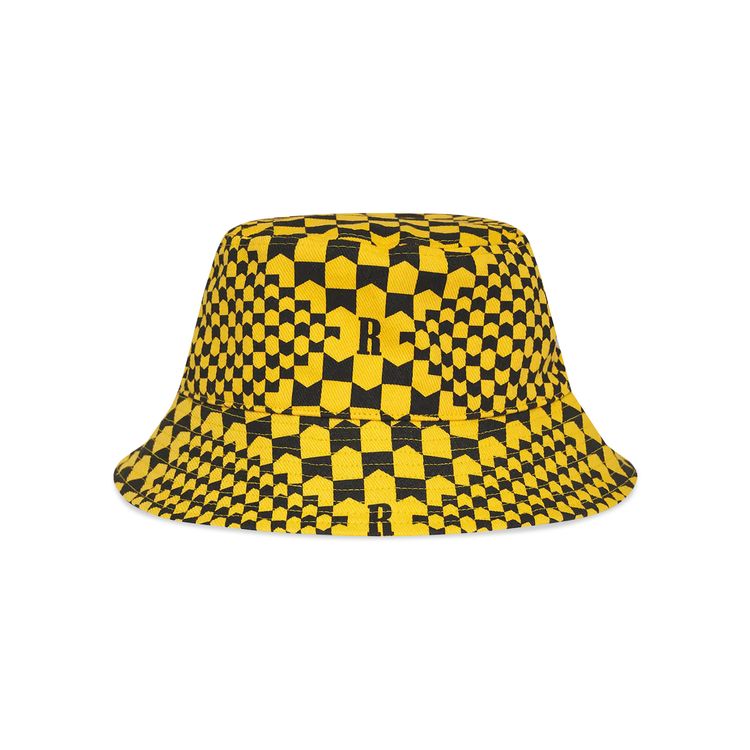 Buy Rhude Checkered Monogram Bucket Hat 'Yellow/Black' - FW22HA06012981 ...
