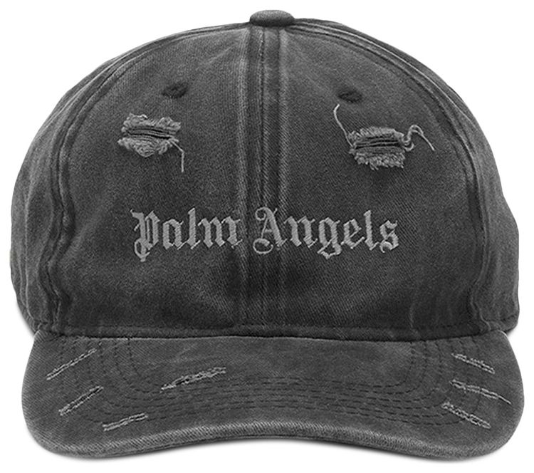 Buy Palm Angels Ripped Logo Cap 'Grey' - PMLB091S23FAB0010909 | GOAT