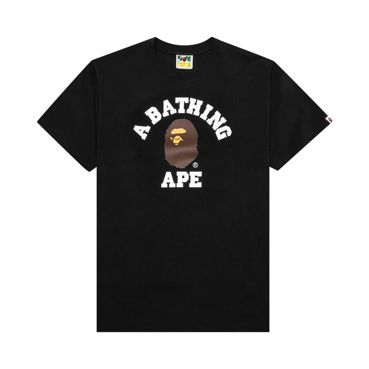 Buy BAPE College Tee 'Black' - 1J30 110 001 BLACK | GOAT