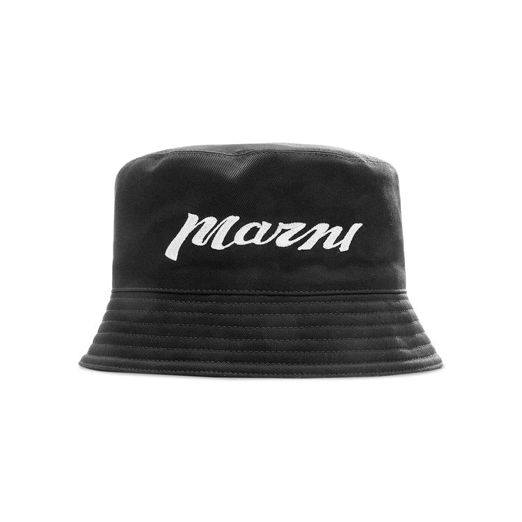 Buy Marni Embroidered Logo Bucket Hat 'Black' - CLZC0110S0 UAC005 00N99 ...