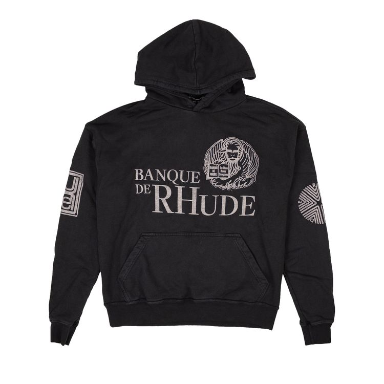 Buy Rhude Bank De Hoodie 'Vintage Black' - FW22HO010126100610 | GOAT