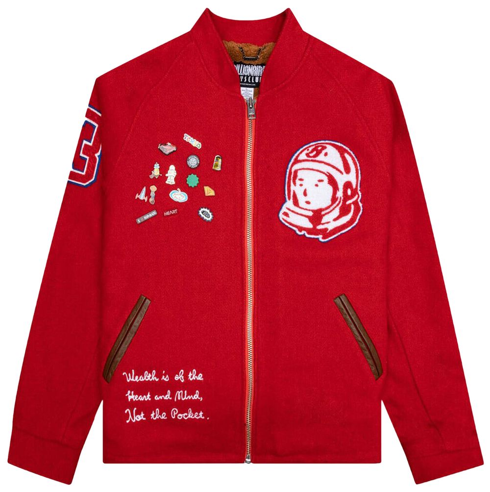 Buy Billionaire Boys Club Helmet Varsity Jacket 'Red' - 831 1401 RED | GOAT