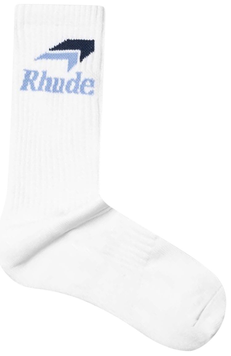 Buy Rhude Speedmark Sock 'White/Sky Blue/Navy' - PS23SO060701280128 | GOAT