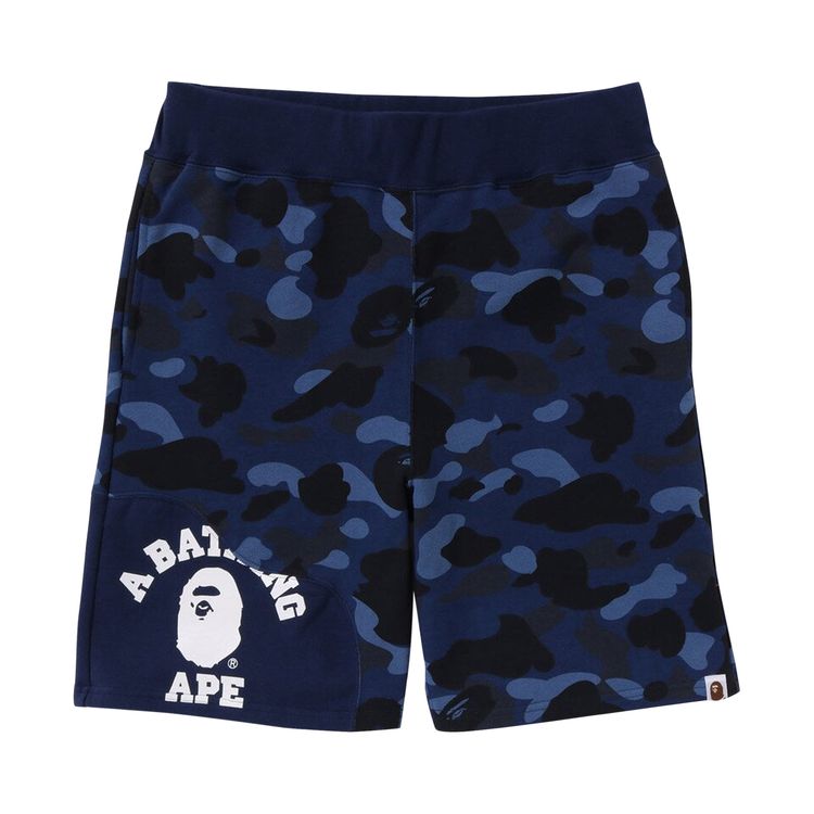 Buy BAPE Color Camo Cutting Sweat Shorts 'Navy' - 1J30 153 012 NAVY | GOAT