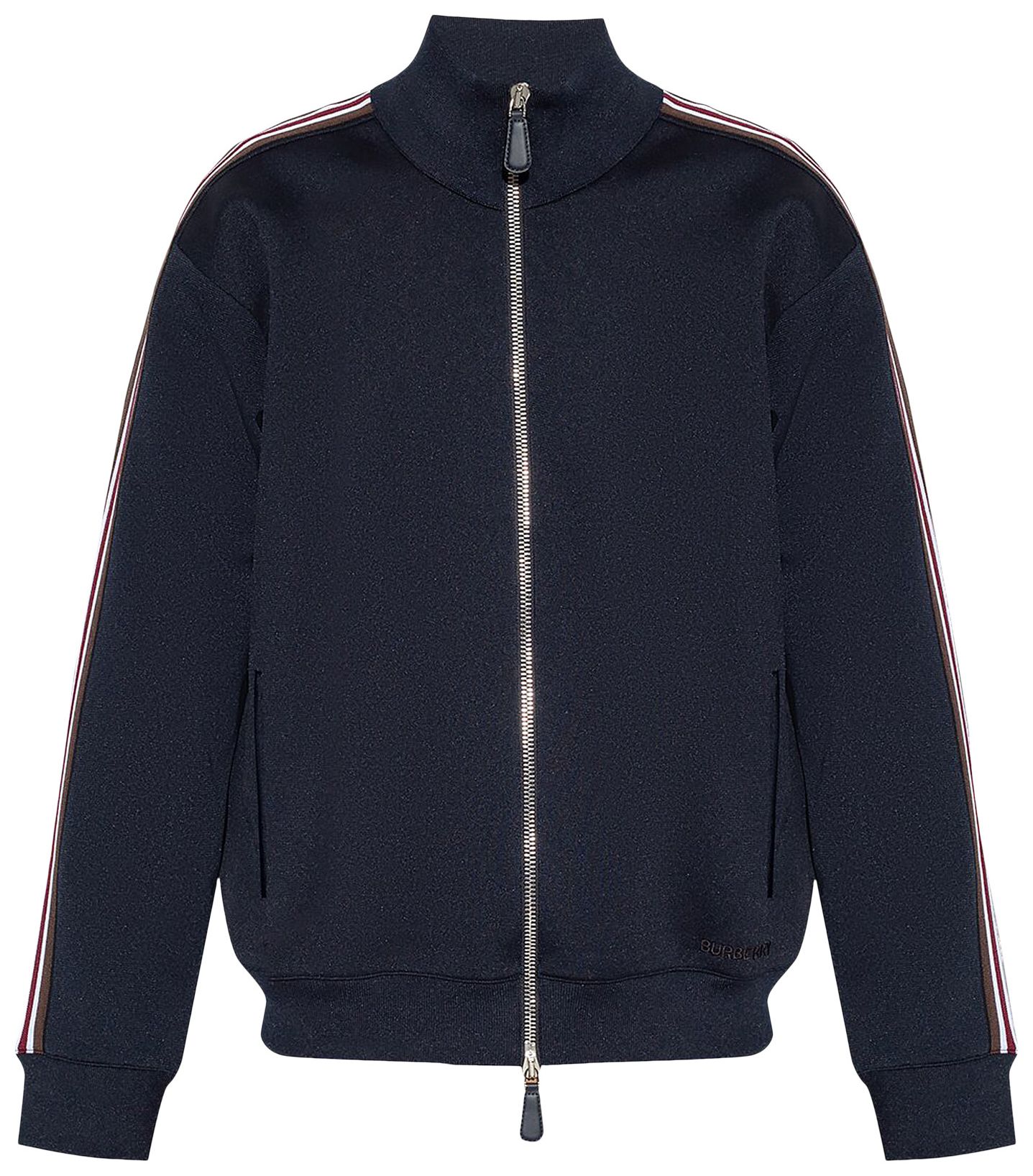 Buy Burberry Side Striped Zip Up Jacket 'Smoke/Navy' - 8063651 | GOAT