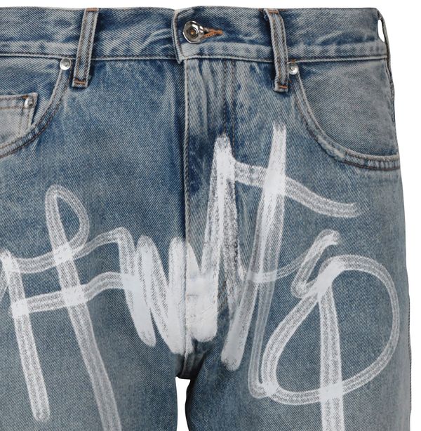 Buy Off-White Graffiti Skate Fit Jeans 'Vintage Blue ...