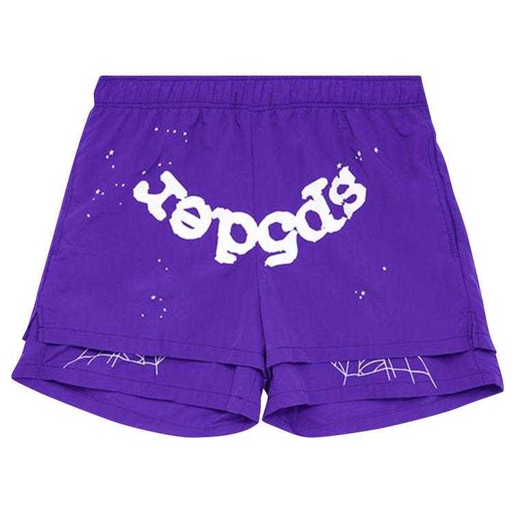 Buy Sp5der Logo Short 'Grape' - SP5 OGDBL SHRTP | GOAT