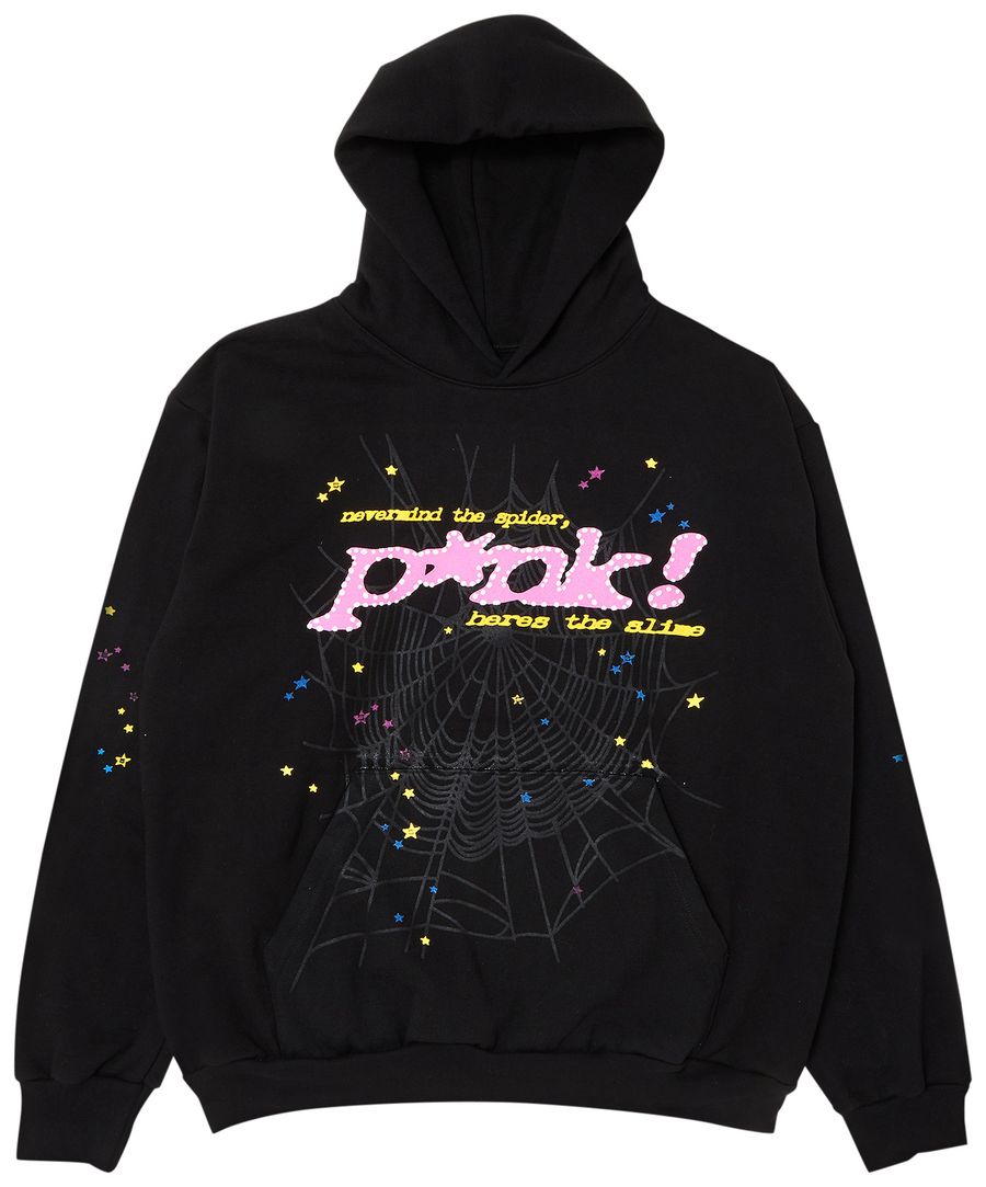 Buy Sp5der P*nk Hoodie 'Black' - 2406 1FW210106PH BLAC | GOAT