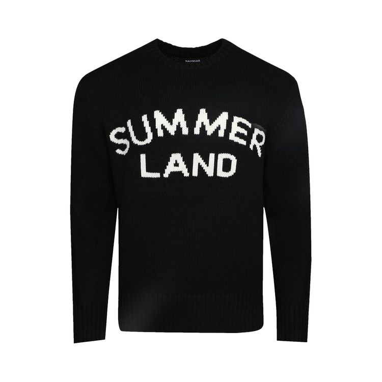 Buy Nahmias Summerland Intarsia Crewneck 'Black' - WBST KW2 CN1G2 001 ...