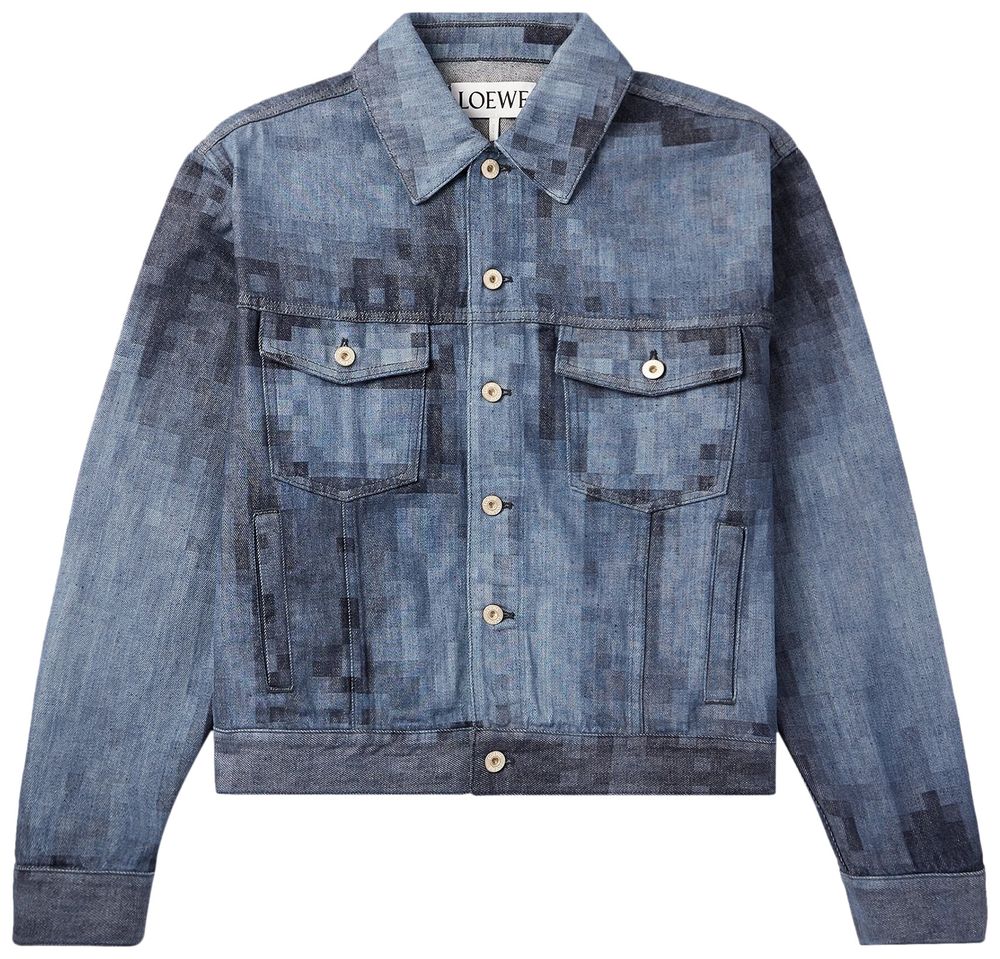 Buy Loewe Pixelated Jacket 'Raw Denim' - H526Y50W04 2834 | GOAT