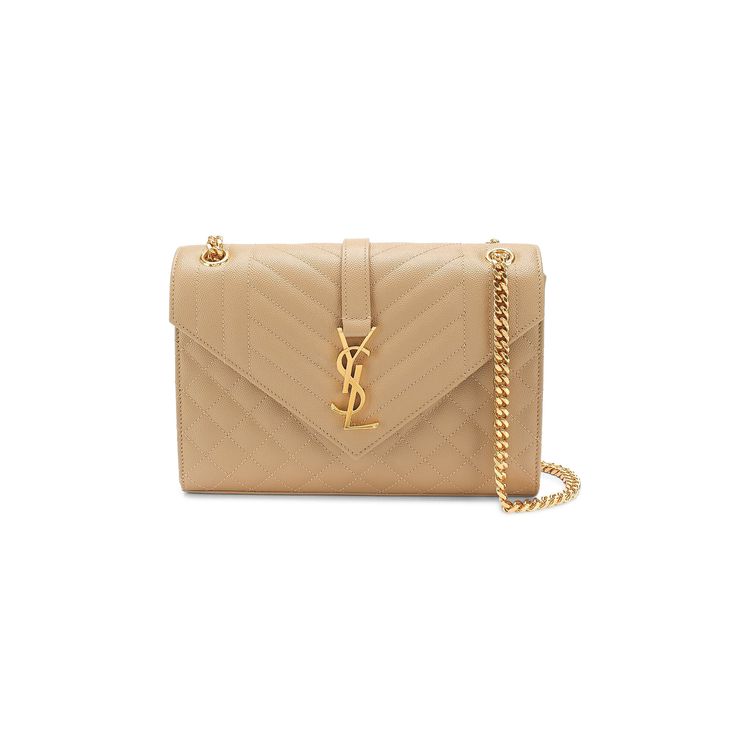 Buy Saint Laurent Monogram Medium Envelope Chain Bag 'Dark Beige ...