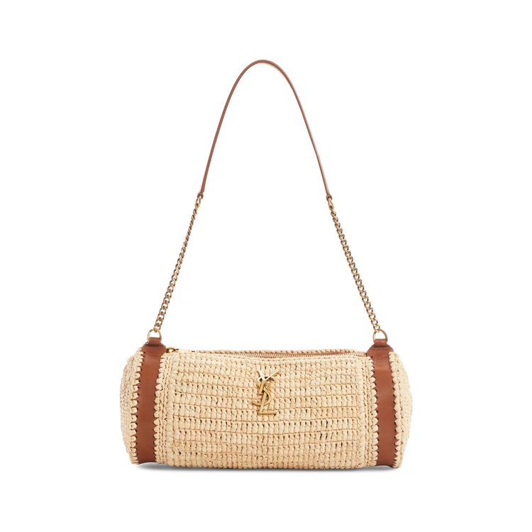 Buy Saint Laurent Small Sade Raffia Tube Bag 'Natural/Brick' - 744504 ...