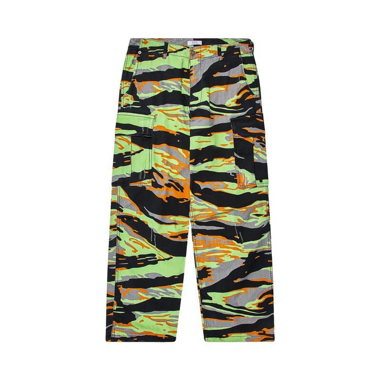 Buy ERL Printed Cargo Pants 'Green Rave Camo' - ERL06P003 GREE | GOAT