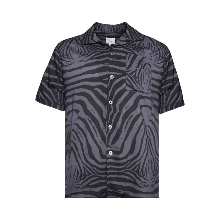 Buy Rhude Rayon Zebra Shirt 'Black/Charcoal' - PF23SR040716741674 | GOAT