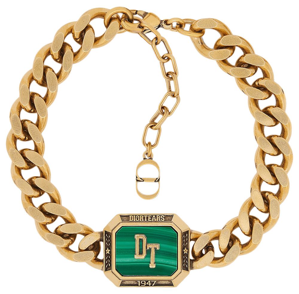 Buy Dior x Denim Tears Chain Link Bracelet 'Gold' - B1907HOMGM D314 | GOAT