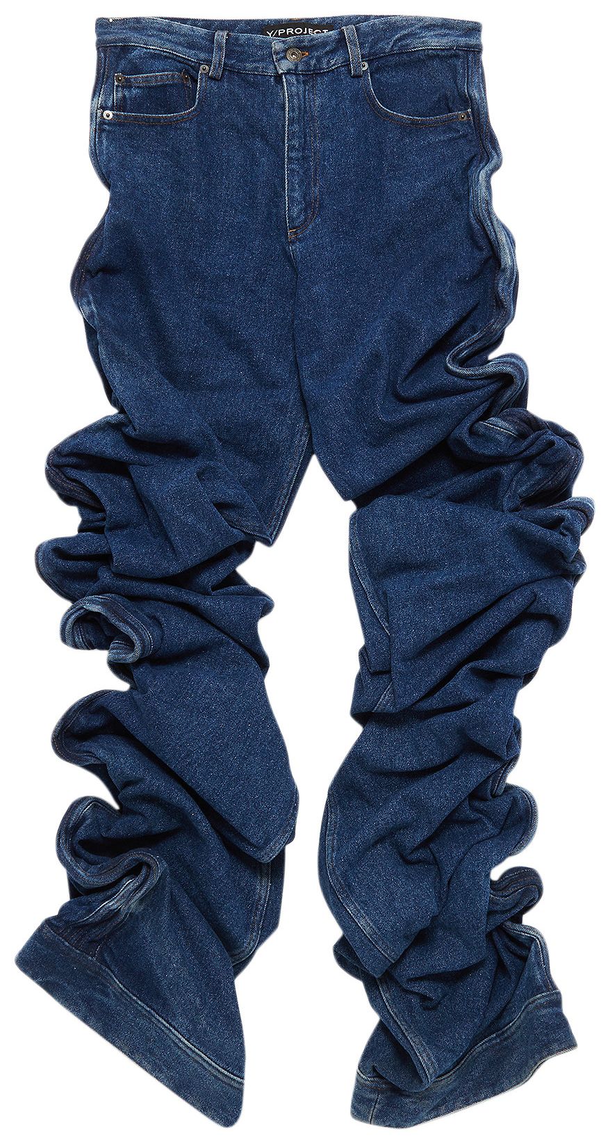 Buy Y/Project Wired Baggy Jeans 'Blue' - 172893F069004 BLUE | GOAT