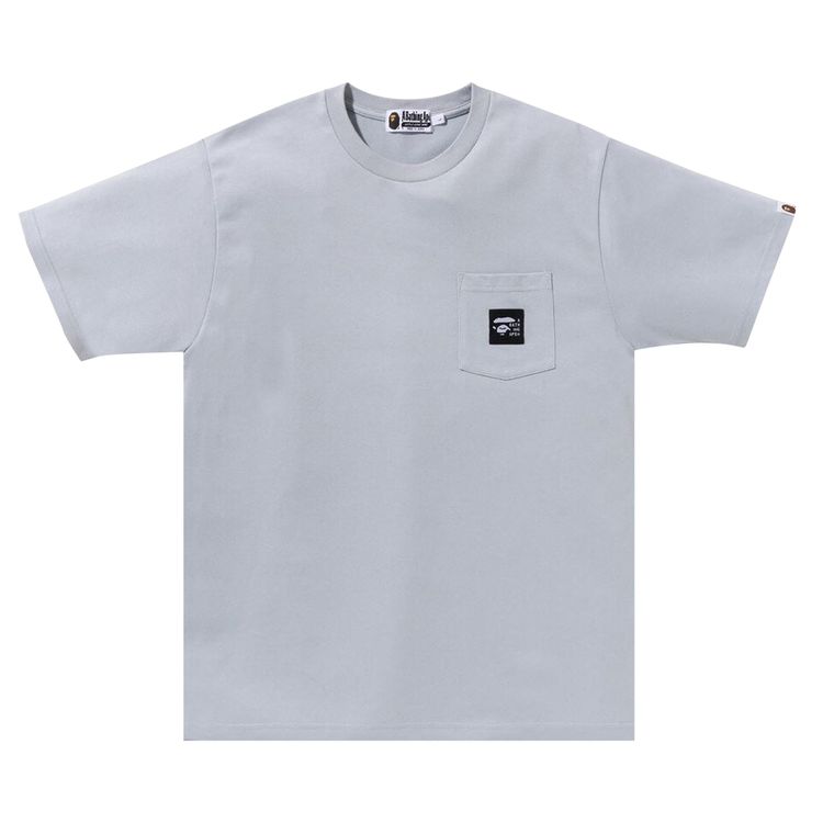 Buy BAPE A Bathing Ape Label Pocket Tee 'Grey' - 1J80 109 009 GREY | GOAT