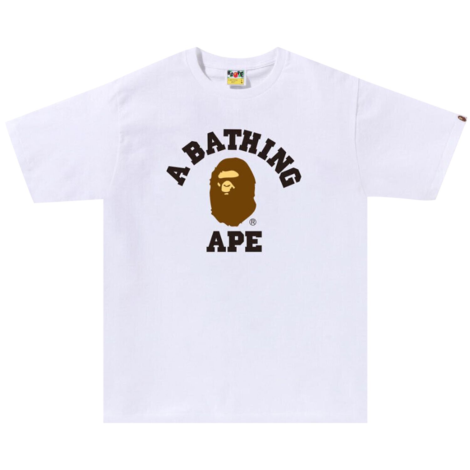 Buy BAPE College Tee 'White' - 1J80 110 001 WHITE | GOAT