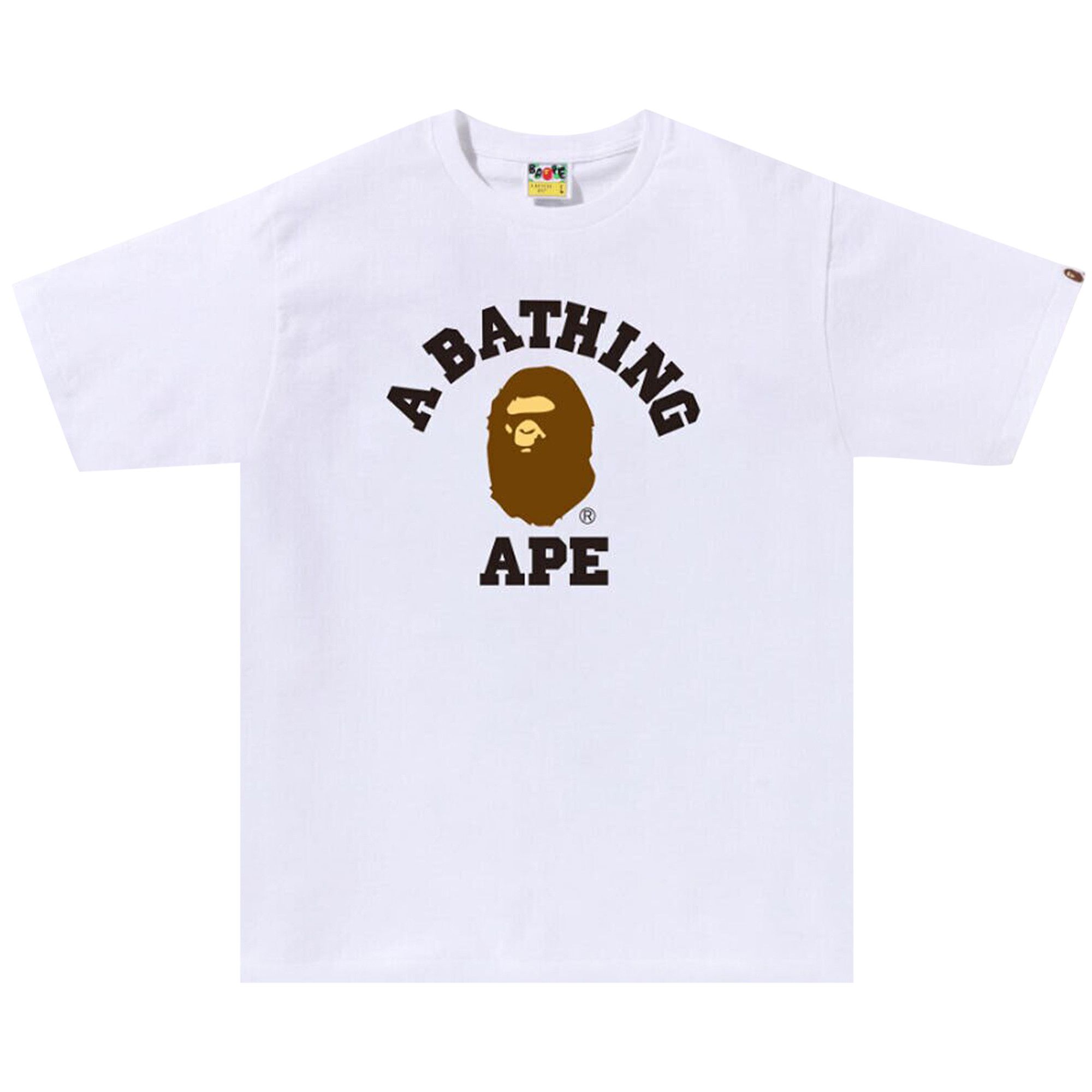 Buy BAPE College Tee 'White' - 1J80 110 001 WHITE | GOAT
