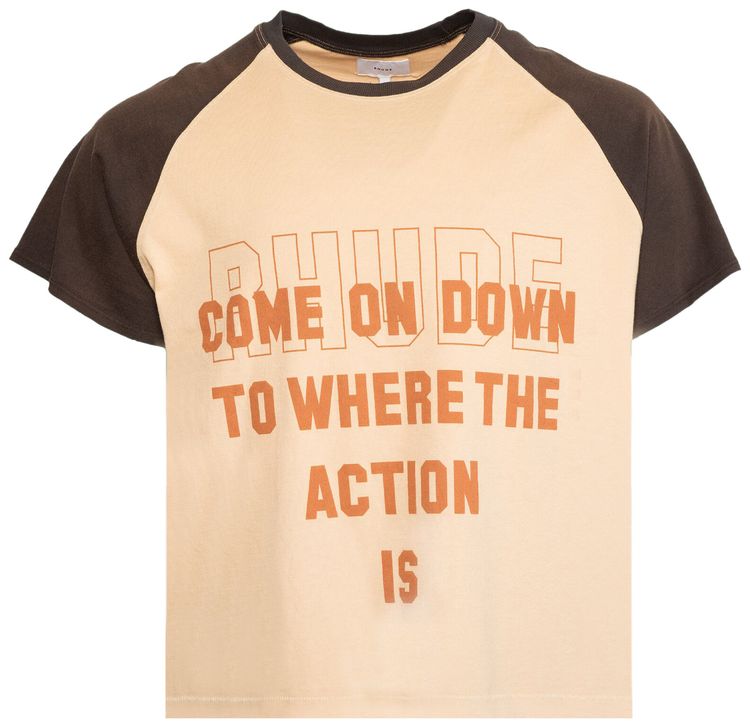 Buy Rhude Action No Sleeve Raglan 'Khaki/Black' - PF23TA01012691 | GOAT