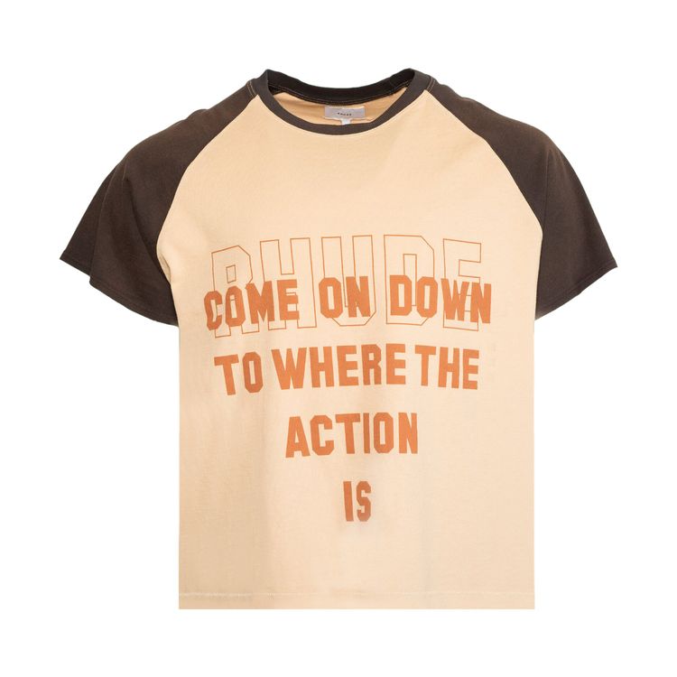 Buy Rhude Action No Sleeve Raglan 'Khaki/Black' - PF23TA01012691 | GOAT