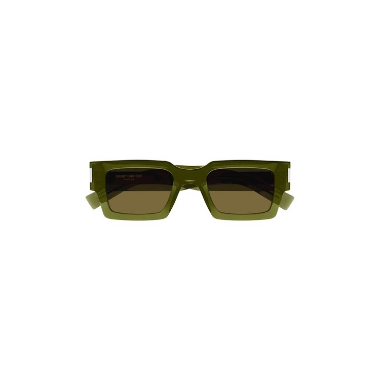 Buy Saint Laurent Rectangular Frame Sunglasses 'Green' - SL 572 005 | GOAT