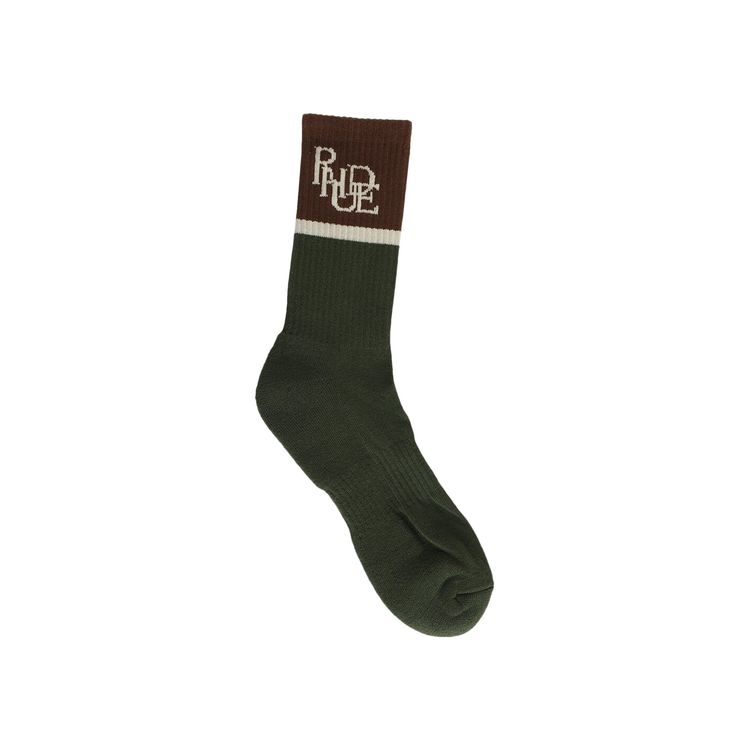 Buy Rhude Suiting Logo Sock 'Olive/Tan/Brown' - FW23SO06170884 | GOAT