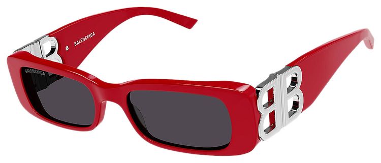 Buy Balenciaga Rectangular Frame Sunglasses Red Bb0096s 015 Goat