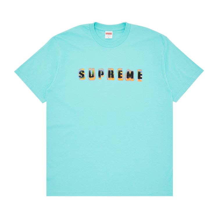 Buy Supreme Stencil Tee 'Teal' - FW23T32 TEAL | GOAT