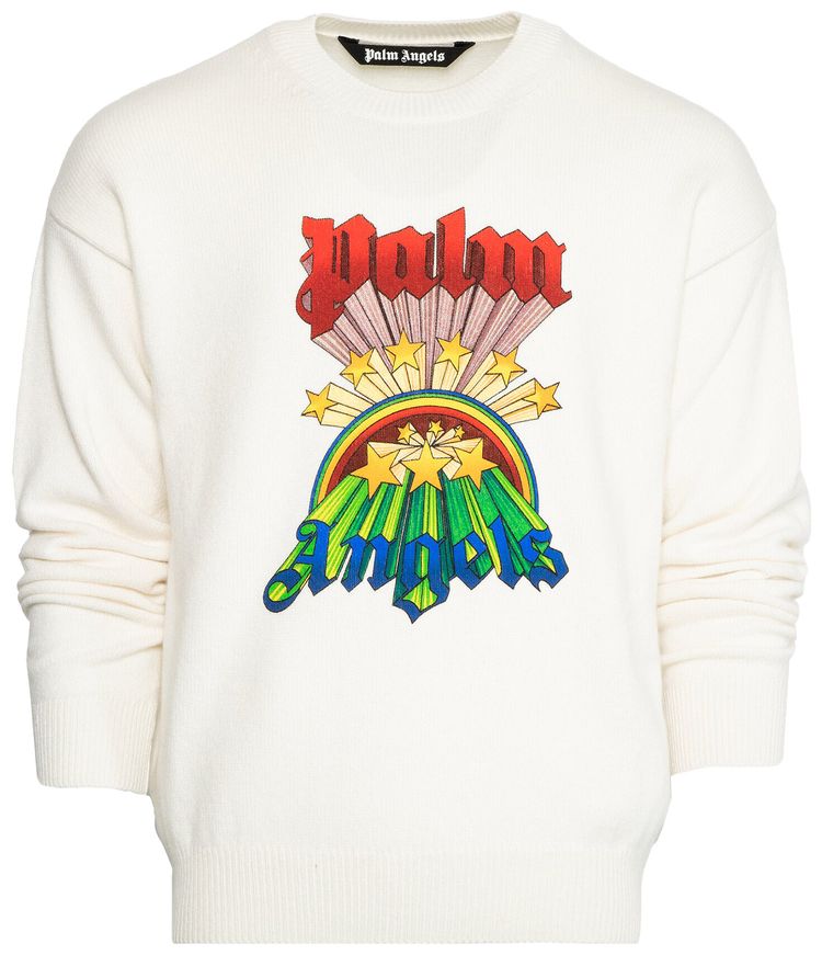 Buy Palm Angels Rainbow Sweater 'Butter/Multicolor ...