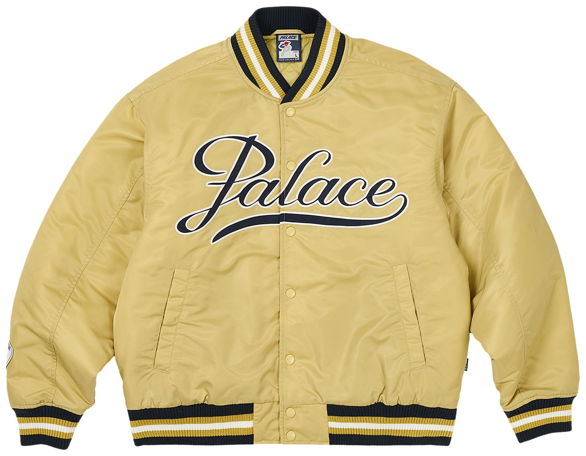 Buy Palace Satin The Arena Jacket 'Gold' - P25JK029 | GOAT