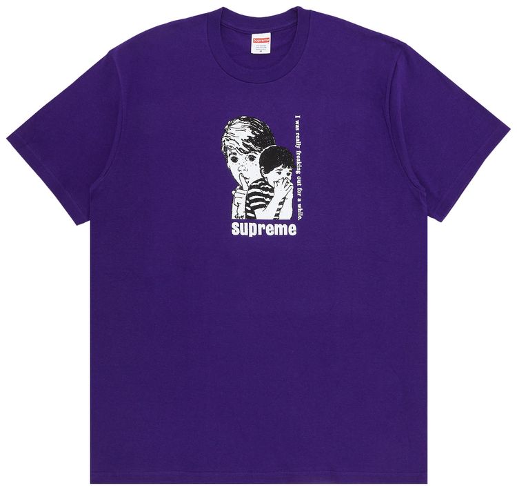 Buy Supreme Freaking Out Tee 'Purple' - FW23T37 PURPLE | GOAT