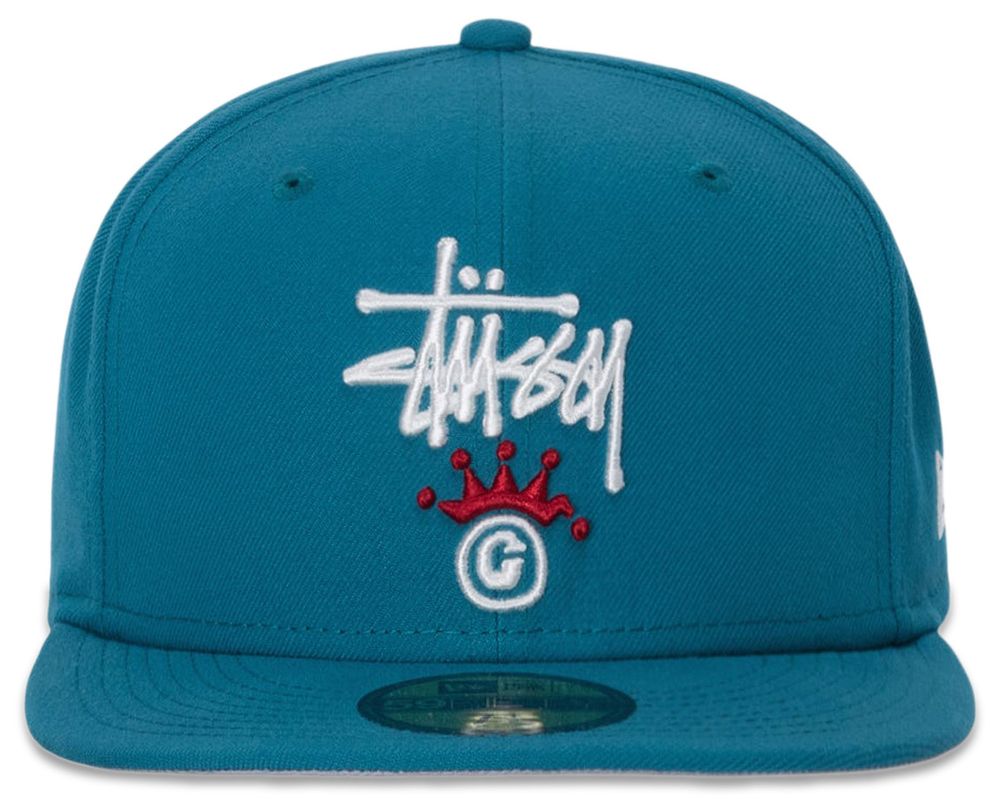 Buy Stussy x New Era 59Fifty Copyright Crown 'Teal' - 1311108 TEAL | GOAT