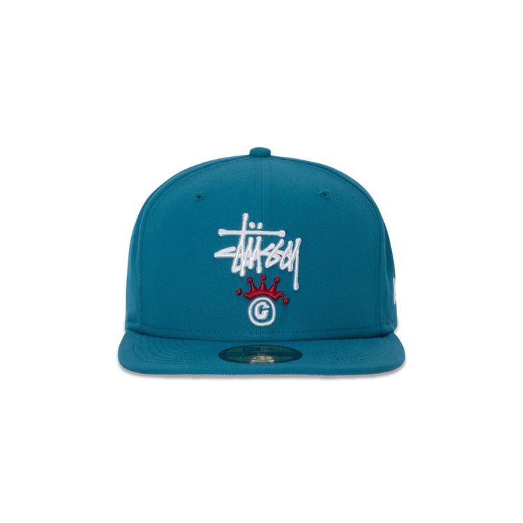 Buy Stussy x New Era 59Fifty Copyright Crown 'Teal' - 1311108 TEAL | GOAT