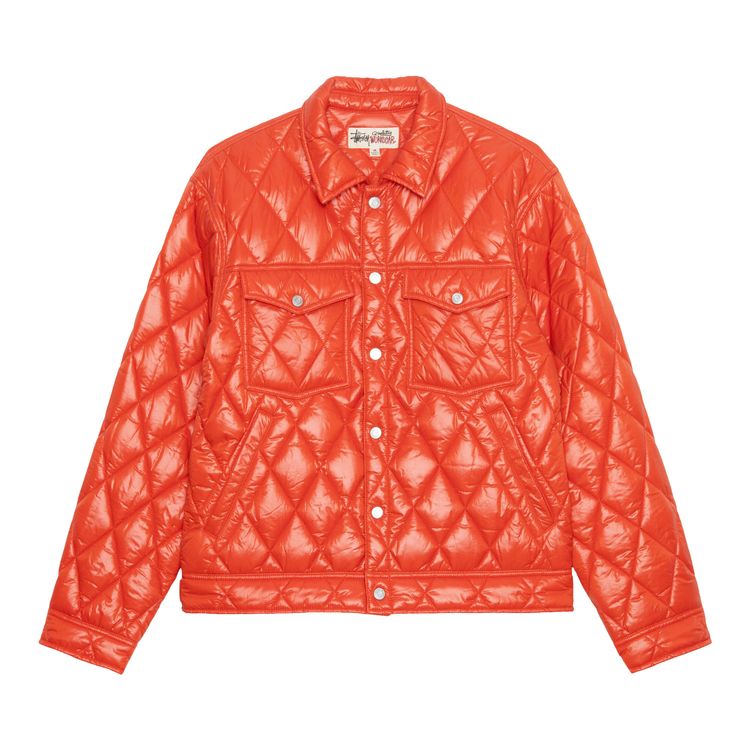 Buy Stussy Ranch Jacket Quilted Nylon 'Persimmon' - 115712 PERS | GOAT
