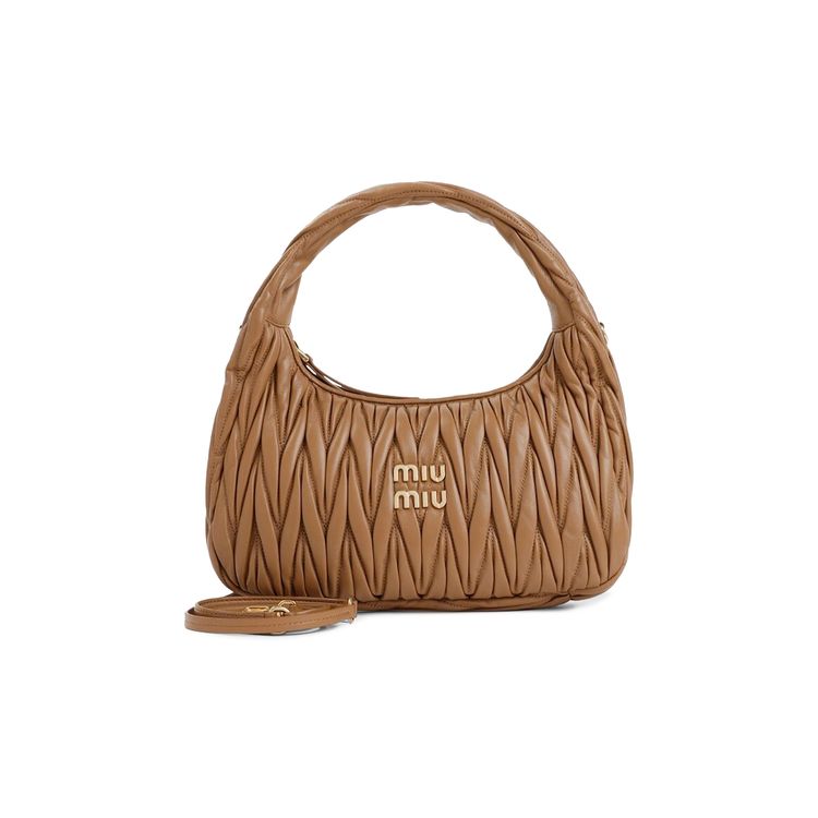 Buy Miu Miu Matelasse Mini Hobo Bag 'Caramel' - 5BC125 N88 F098L V OOY | GOAT