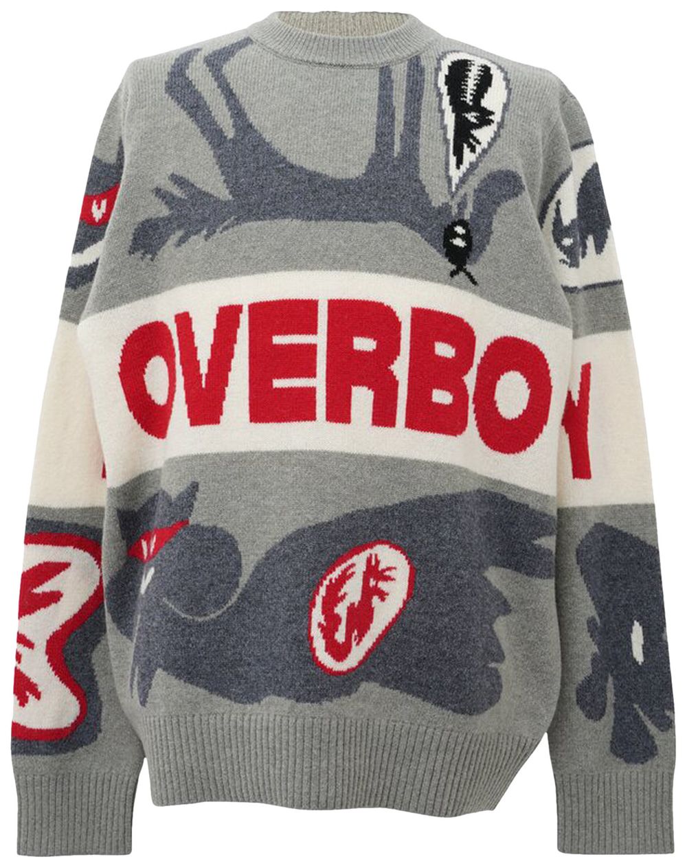Buy Charles Jeffrey Loverboy Loverboy Logo Jumper 'Greyscale ...