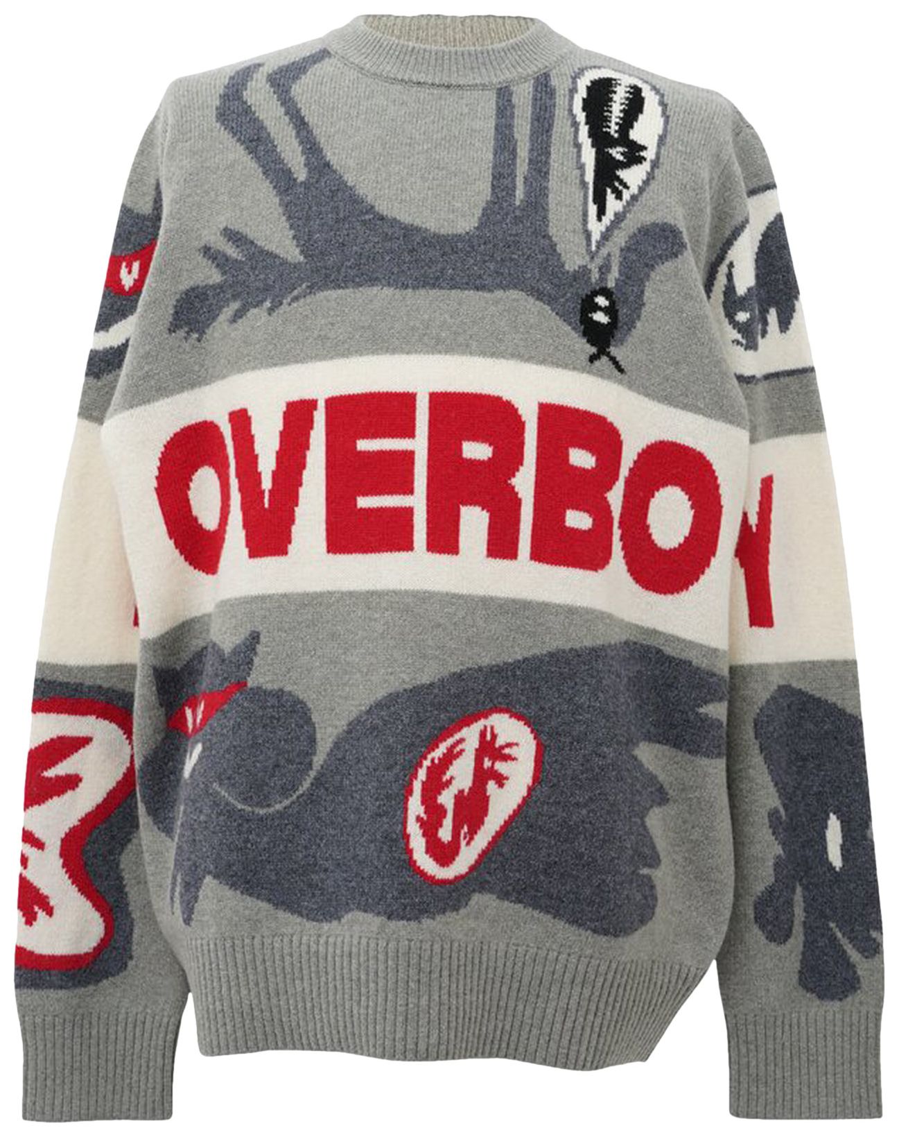Buy Charles Jeffrey Loverboy Loverboy Logo Jumper 'Greyscale ...