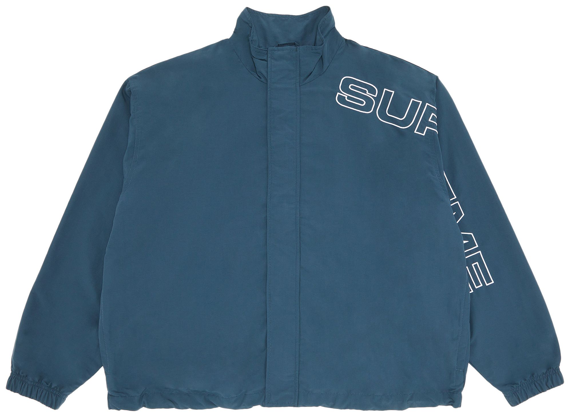 Buy Supreme Spellout Embroidered Track Jacket 'Dark Blue' - FW23J109 ...