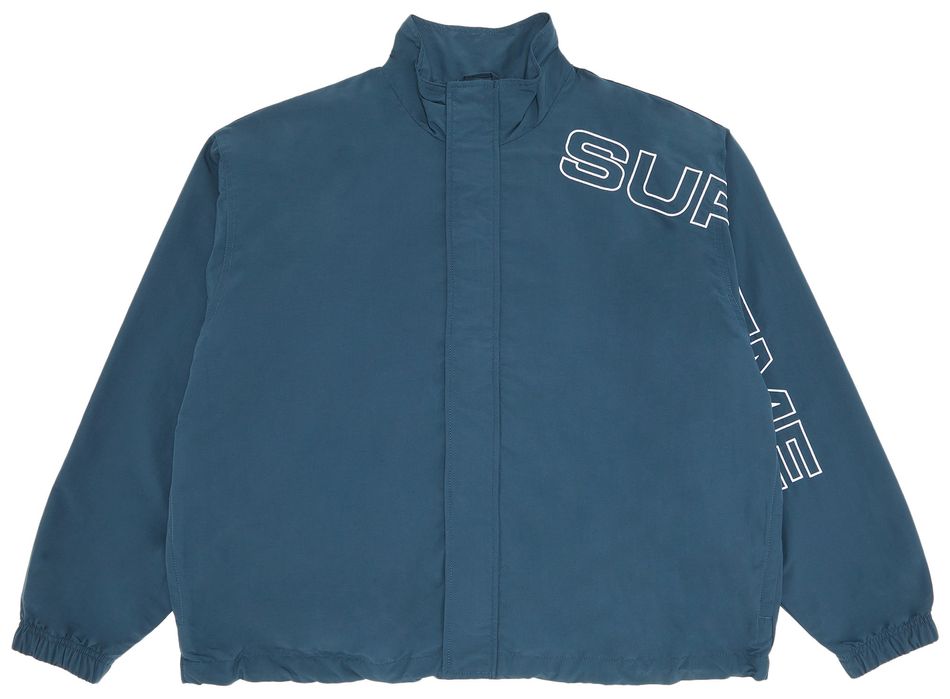Buy Supreme Spellout Embroidered Track Jacket 'Dark Blue' - FW23J109 ...