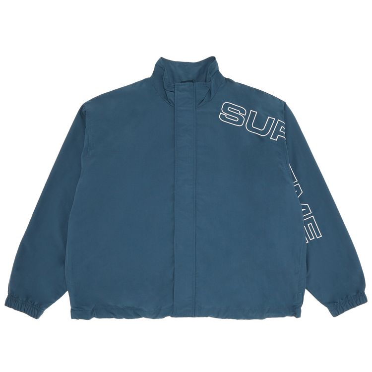 Buy Supreme Spellout Embroidered Track Jacket 'Dark Blue' - FW23J109 ...