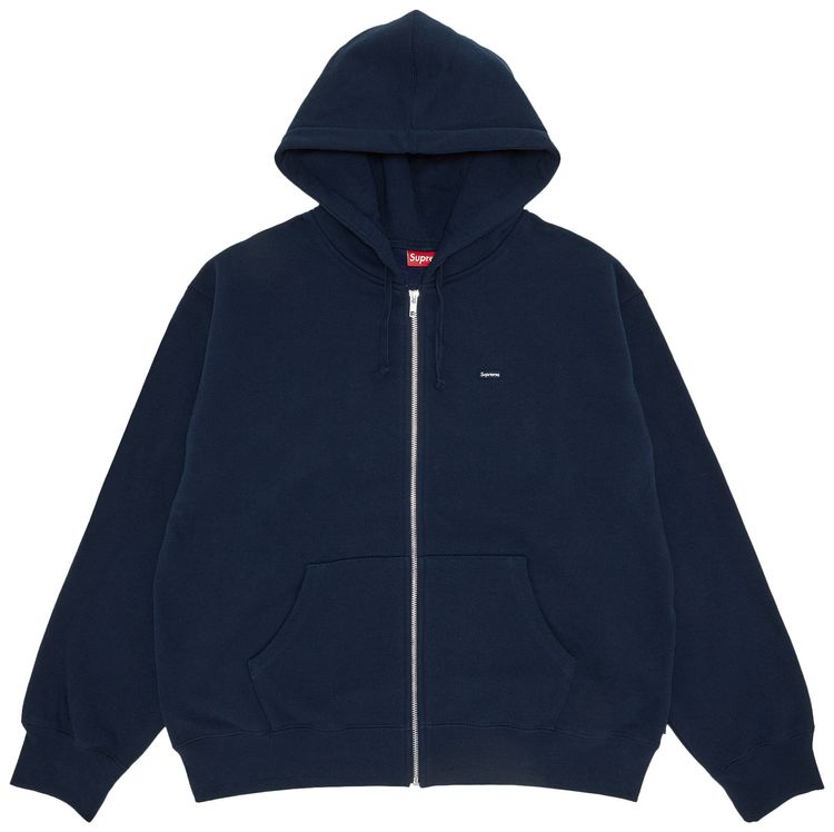 Buy Supreme Small Box Zip Up Hooded Sweatshirt 'Navy' - FW23SW40 NAVY ...
