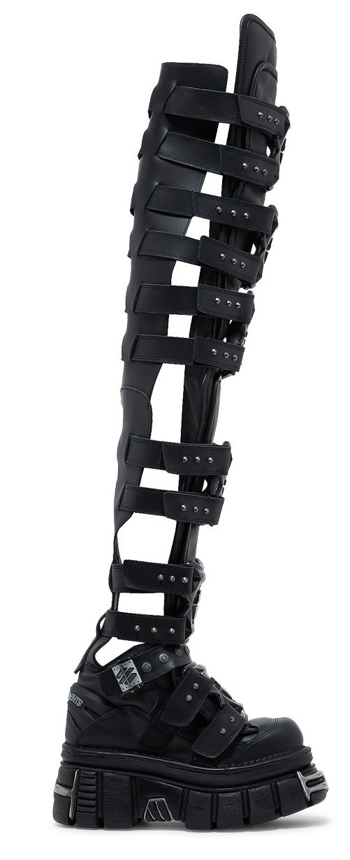Buy New Rock x Vetements Wmns Gamer Platform Thigh High Boot 'Black ...