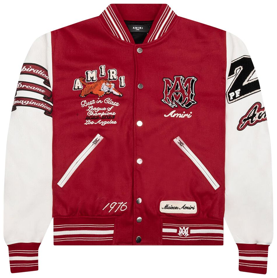 Buy Amiri Vintage Patch Varsity Bomber Jacket 'Red' - PF23MOS003 610 ...