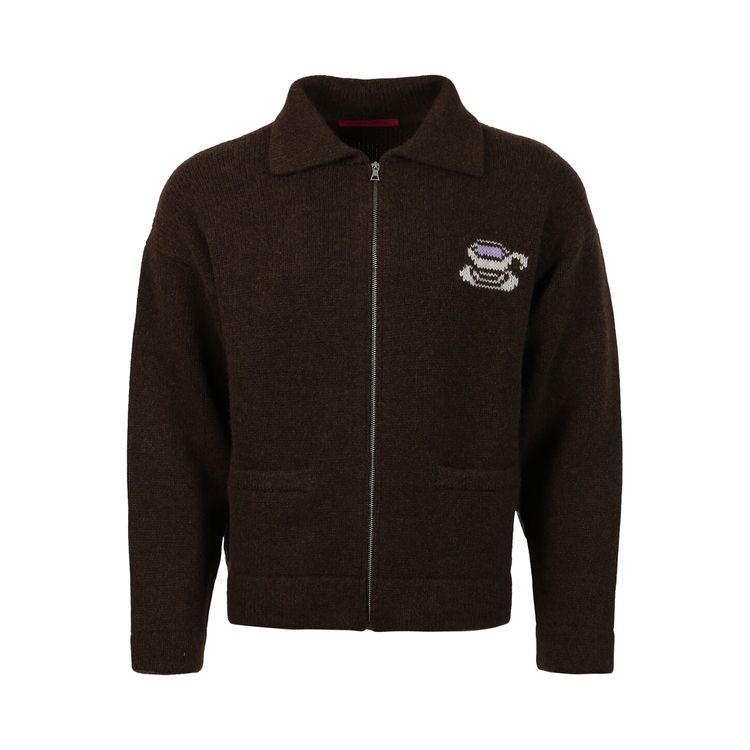 Buy The Elder Statesman Hot Tea Zip Jacket 'Cigar' - 210543 202 CIGA | GOAT