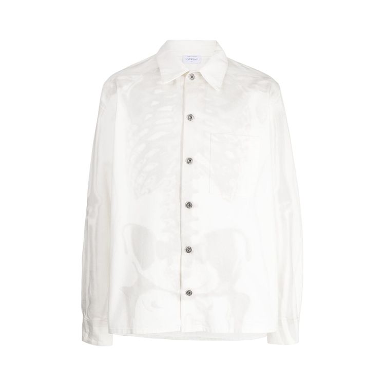 Buy Off-White Body Scan Over Denim Shirt 'White' - OMYD050S23DEN0030100 ...