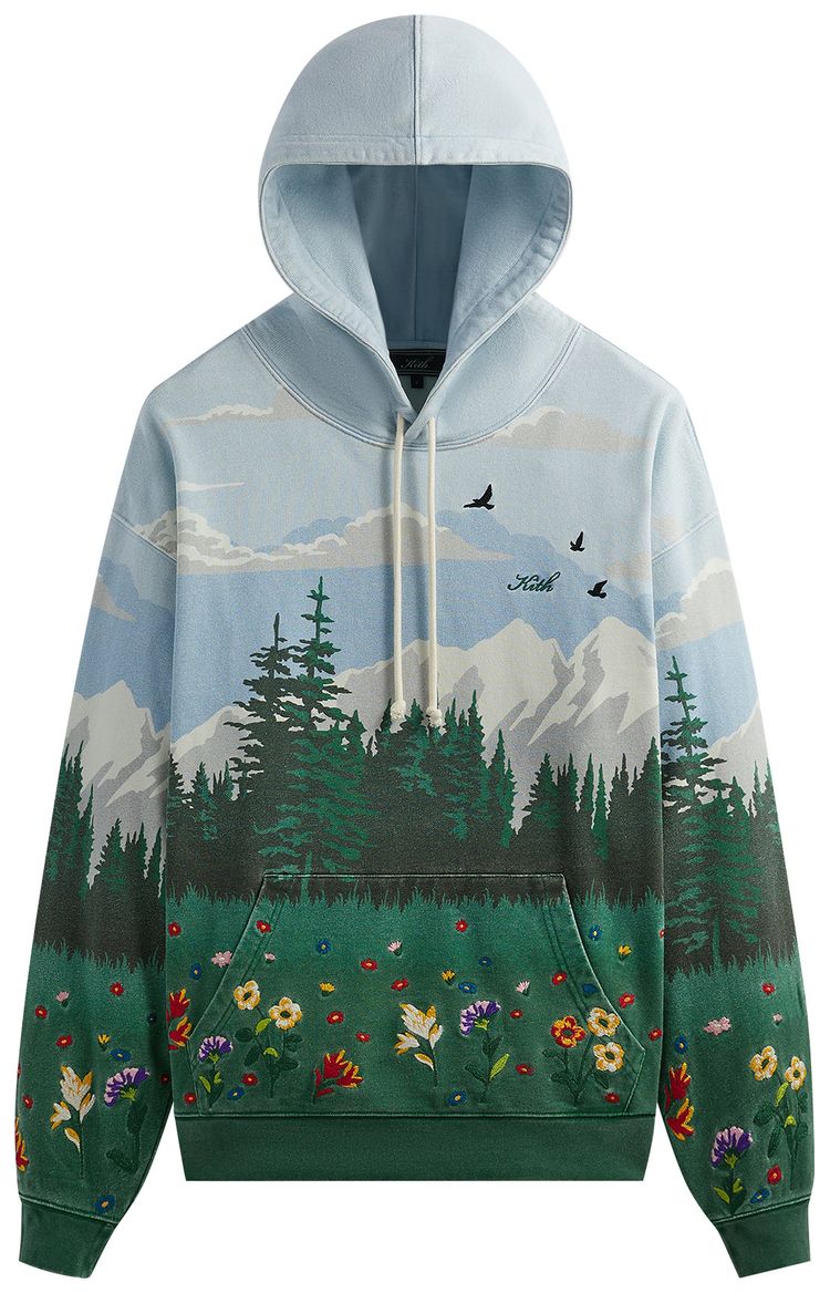 Buy Kith Scenic Fleece Nelson Hoodie 'Larimar' - KHM010365 464 | GOAT